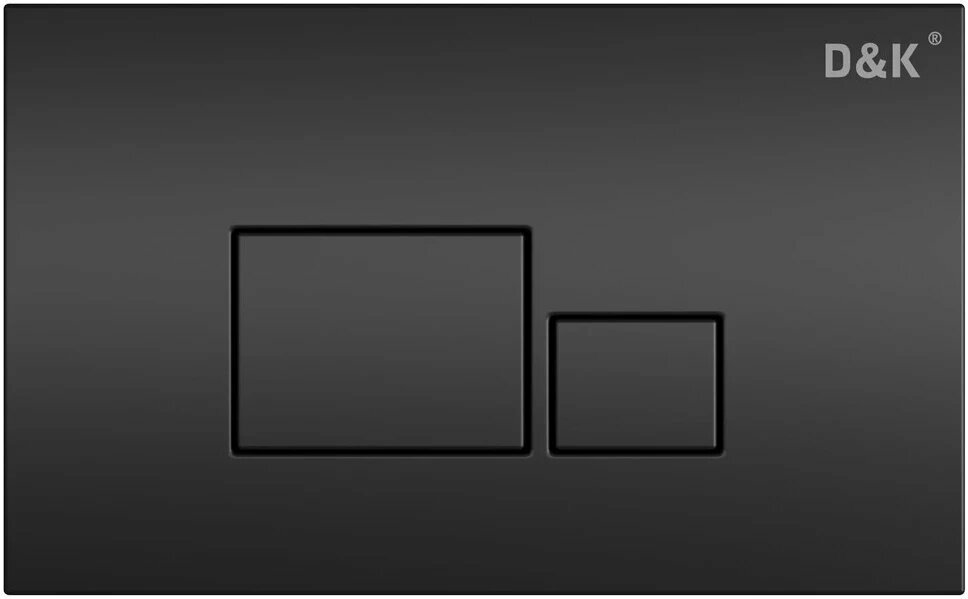 Кнопка смыва D&K Quadro DB1519025 для инсталляции, черный матовый