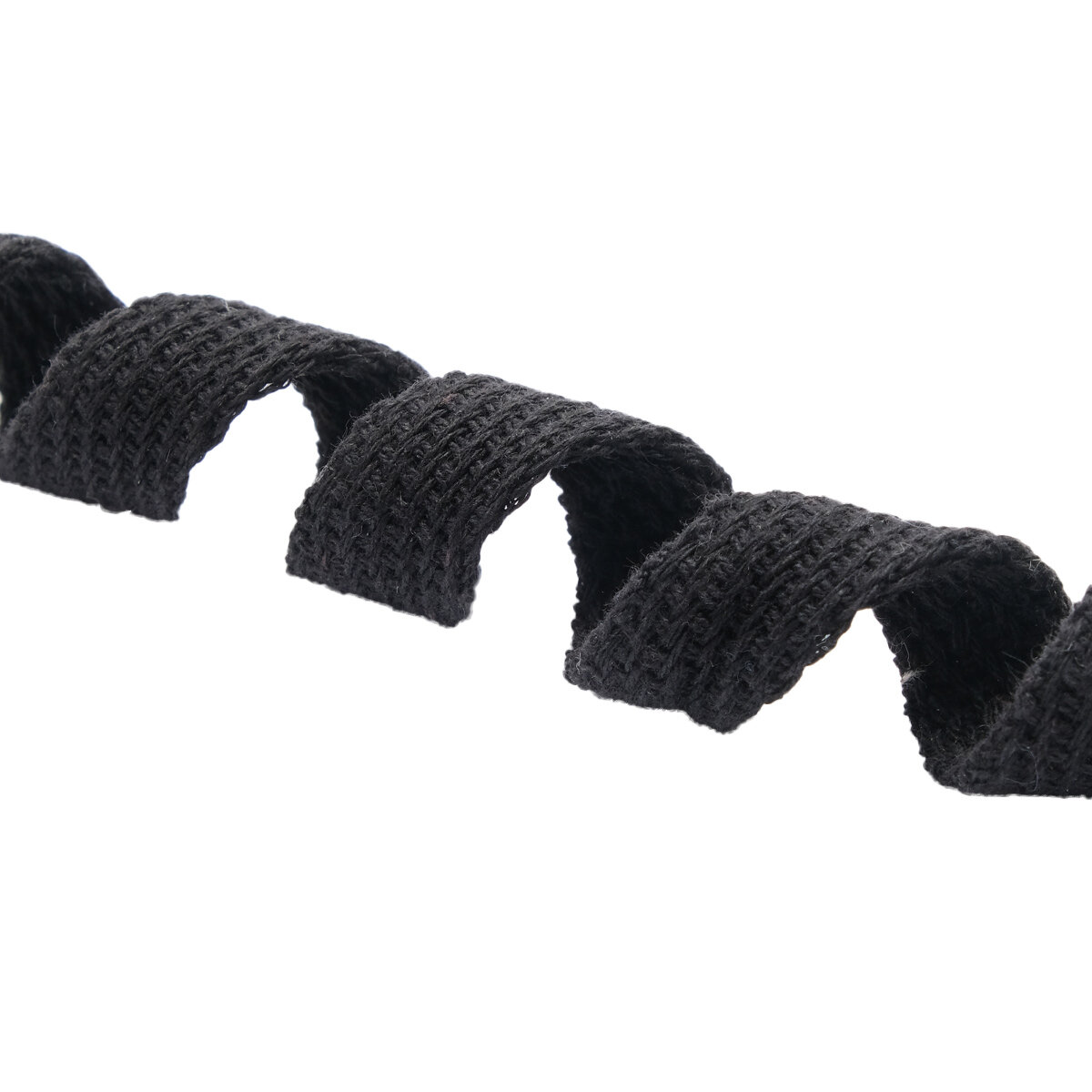 Хлопковый шнур для одежды, 15 мм*20 м, плоский, черный, Красная лента