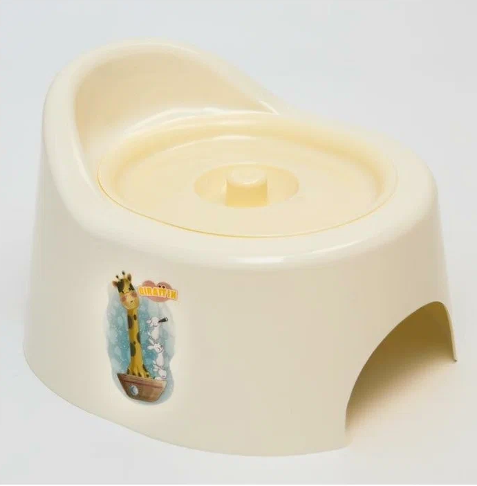 Горшок детский полимербыт Giraffix, с крышкой, спинка, анатомическая форма