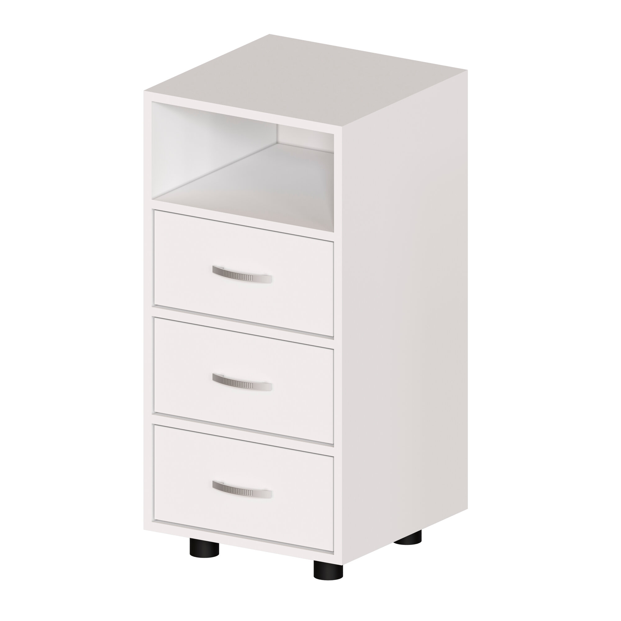 Комод СитиМебель-6 Ширина 40 см, Глубина 40 см, Высота 83 см, цвет: белый