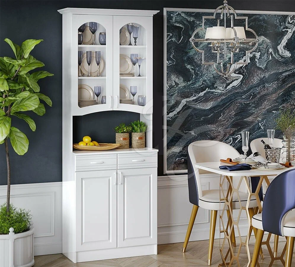 Буфет для кухни Эра-мебели Констанция 2-х ств. МДФ цвет белый