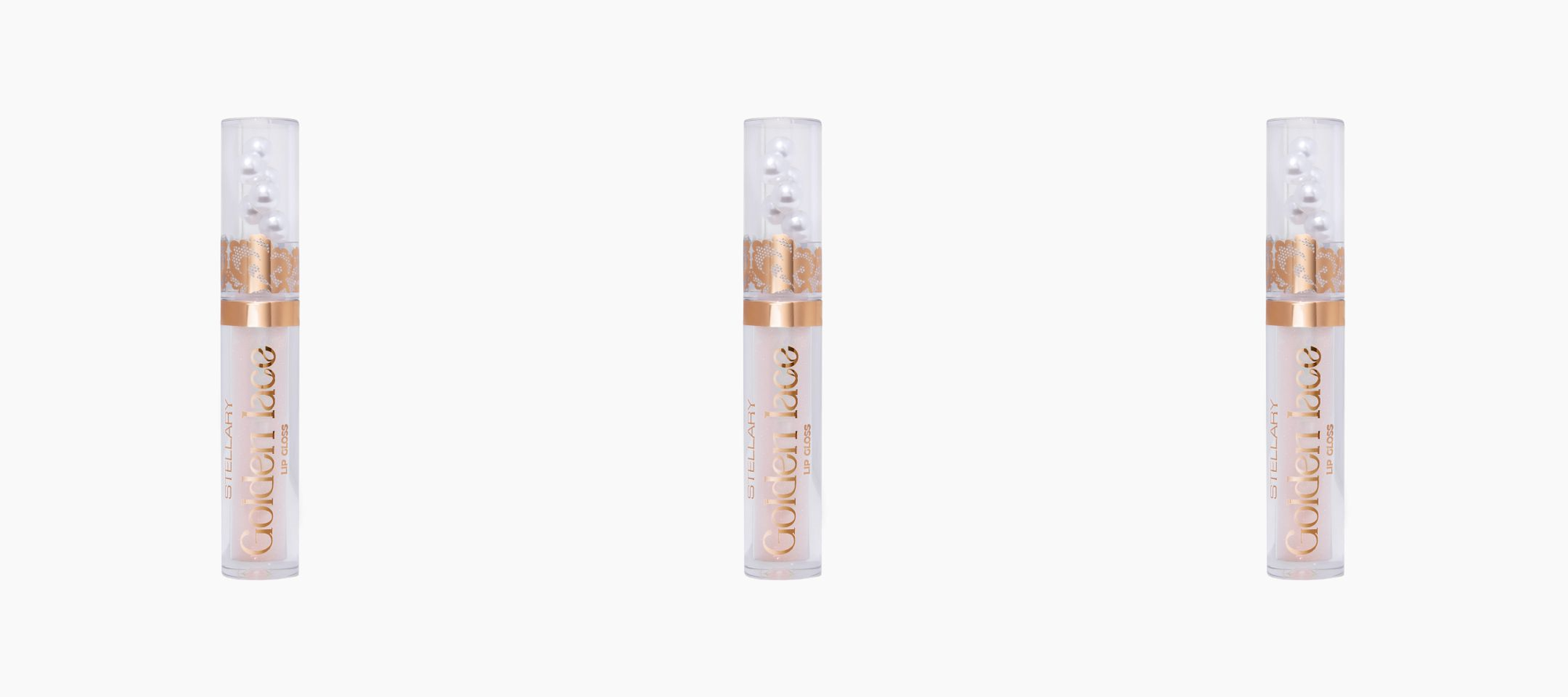 Блеск для губ Stellary, Golden Lace, тон 01, 3 шт.