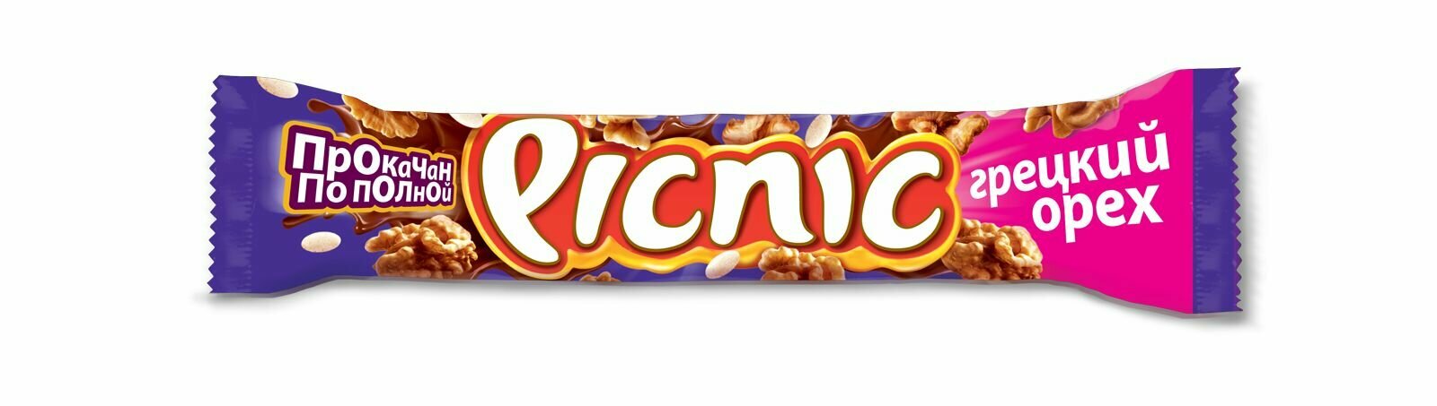 Alpen Gold Шоколад Picnic, с грецким орехом, 52 г