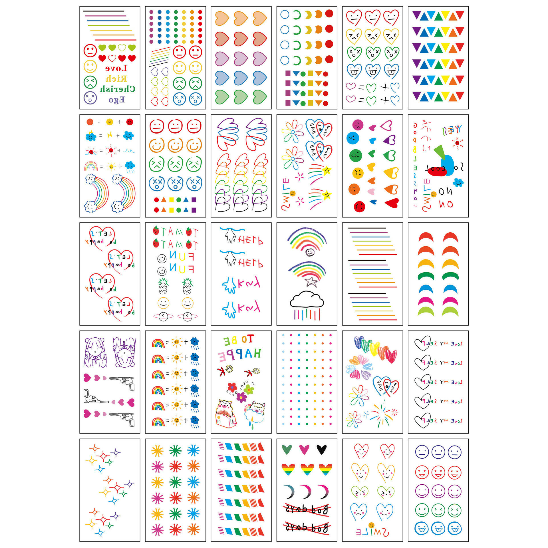 Временные татуировки-наклейки для детей с изображением традиционной китайской одежды и цветочных мотивов.