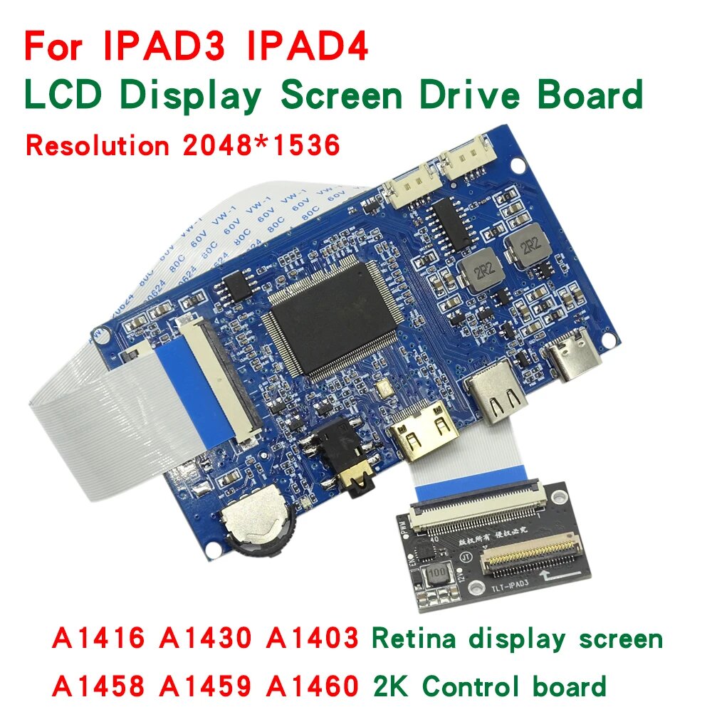 Плата управления дисплеем iPad 3/4 Type-c Board SET