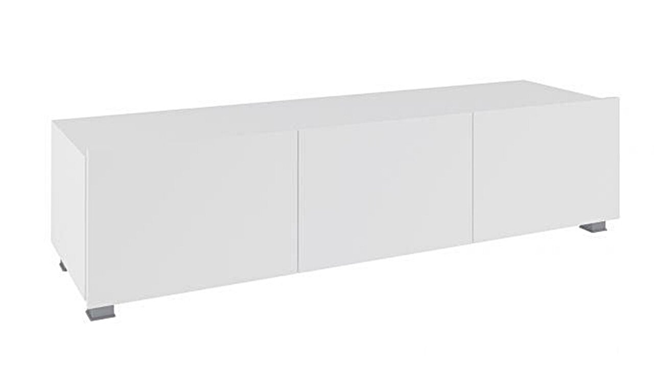 ТВ-тумба Порту 150 МДФ (белая) NEW 150x43x37 см, белый, белый фасадный GOODFORM