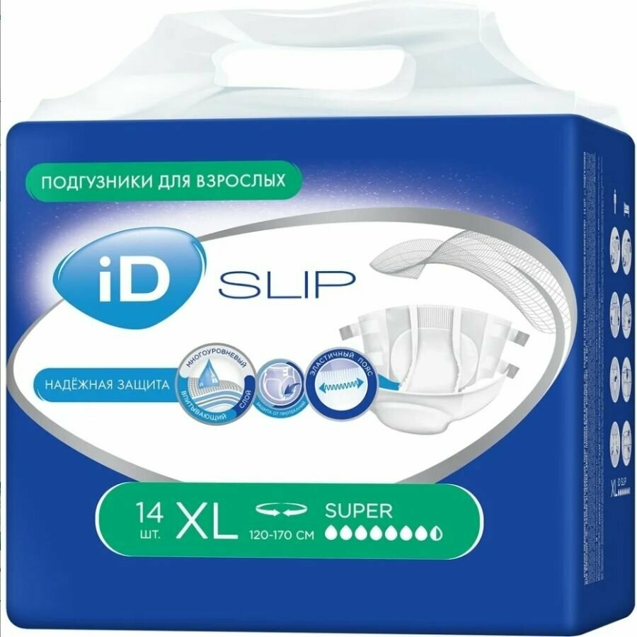 ID SLIP подгузники Д/ВЗР XL/SUPER N14