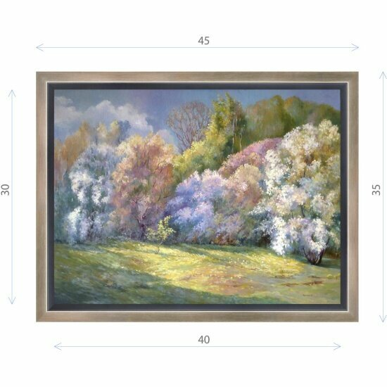 Картина Декор Депо Ксении Черномор Волшебный май Матовый холст в раме 35х45 см