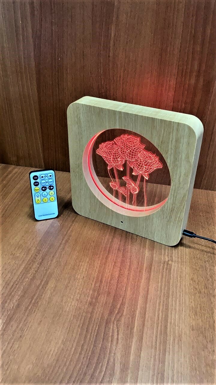 Светодиодный 3D светильник . Букет.