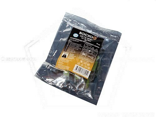 Лампа светодиод 12v т10(w5w) восхоd без цоколя cob, белая 1-конт, габариты w2.1*9.5d 10шт. (89207pg