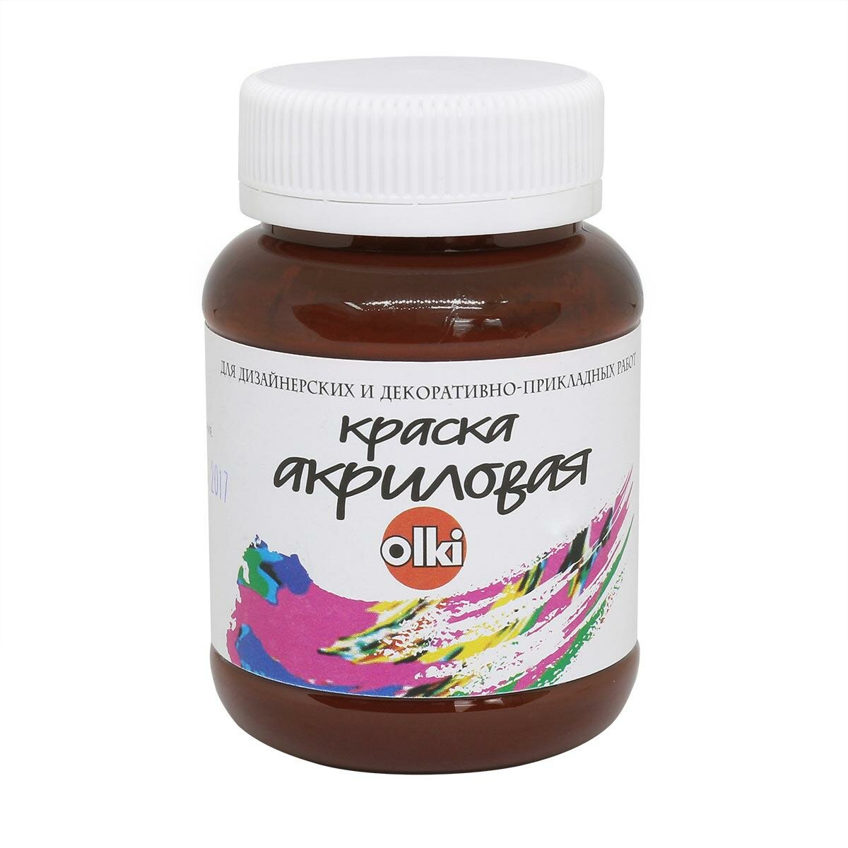 Акриловая краска Olki "Дизайн", коричневая, 100 мл, 2582