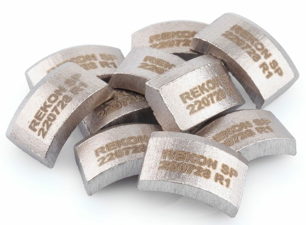 REKON Алмазный сегмент SOFT Pro (R1:16x3.5x10) для алмазных коронок D25-28, 10 штук