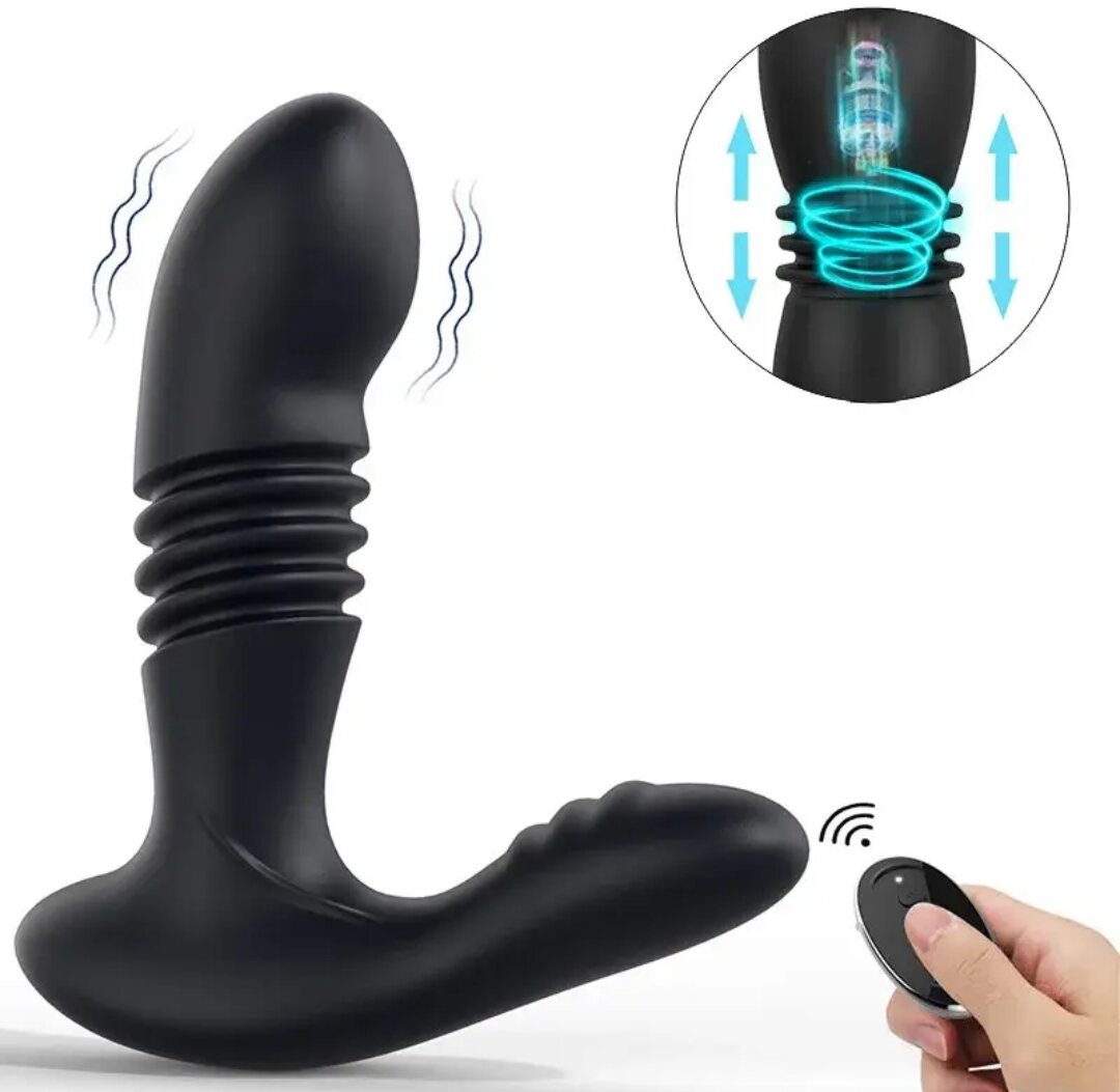 Анальный вибратор "Секс-игрушки", силикон, 12 режимов, длина 15 см