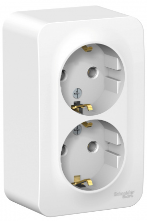 Розетка силовая штепсельная Systeme Electric / Систем Электрик BLANCA, 16А 250В IP20 белый, с заземляющим контактом и изолирующей пластиной BLNRA010211 / электрооборудование