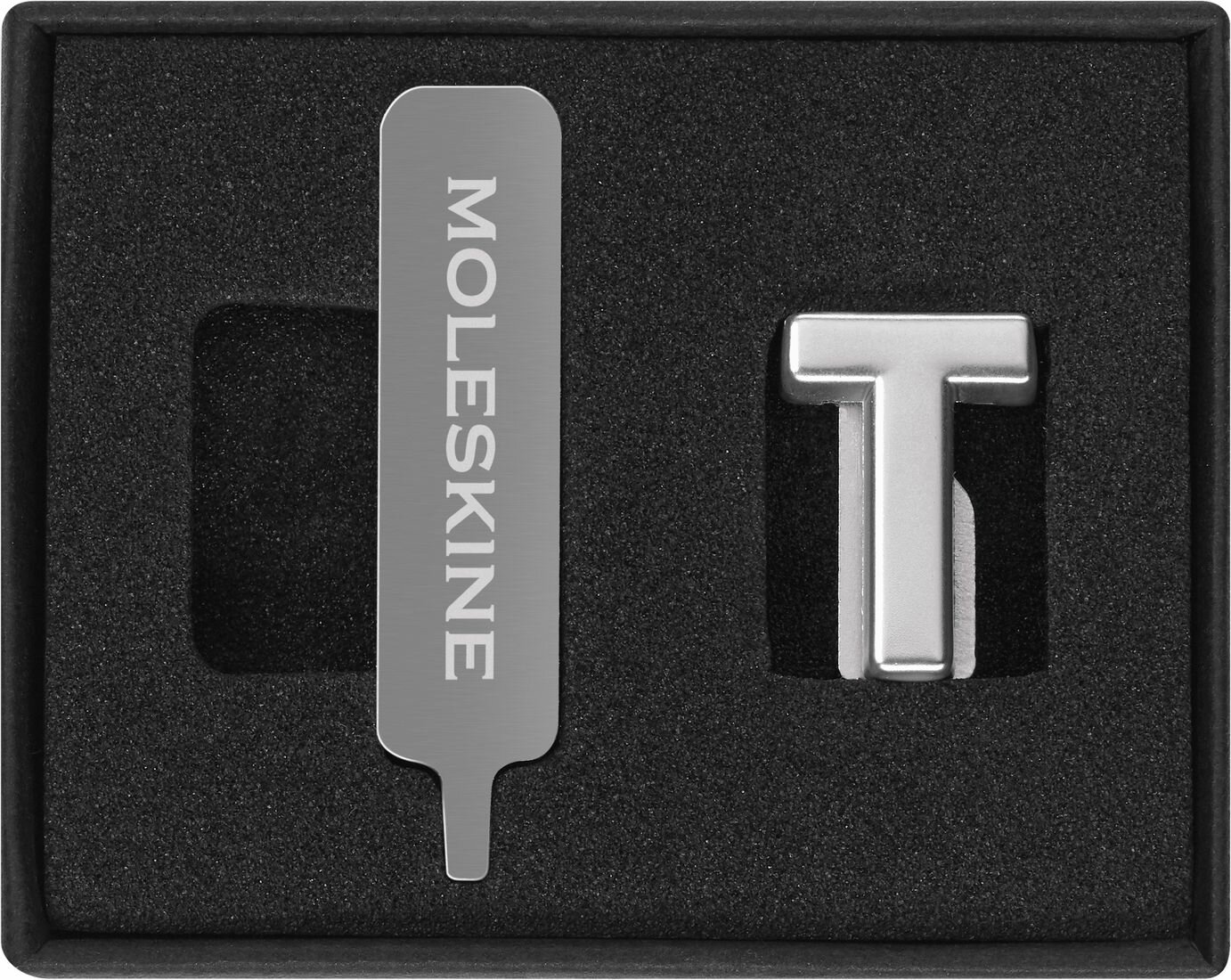 Шильдик-символ Moleskine Symbols PINS SILVER буква T серебристый