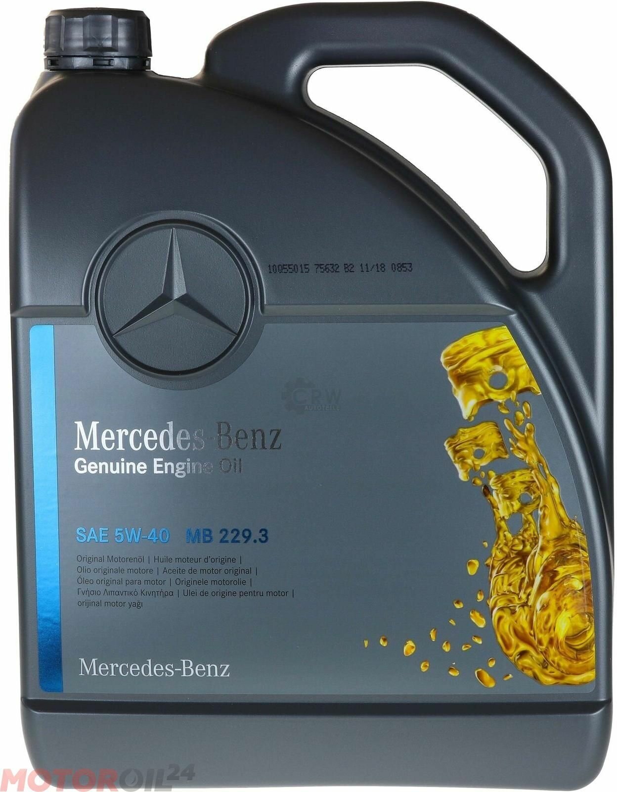 Масло моторное Mercedes-Benz 229.3 5W40 5 л. A000989770213BHFR