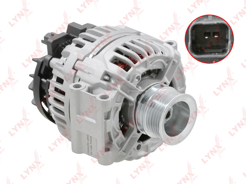 Генератор LYNXauto EA-1166. Для: RENAULT Рено Clio(Клио) II 1.6 98> / Kangoo(Кенго) I 1.6 99> / Logan(Логан)/Sandero(Сандеро) I 1.4-1.6 04> / Megane(М