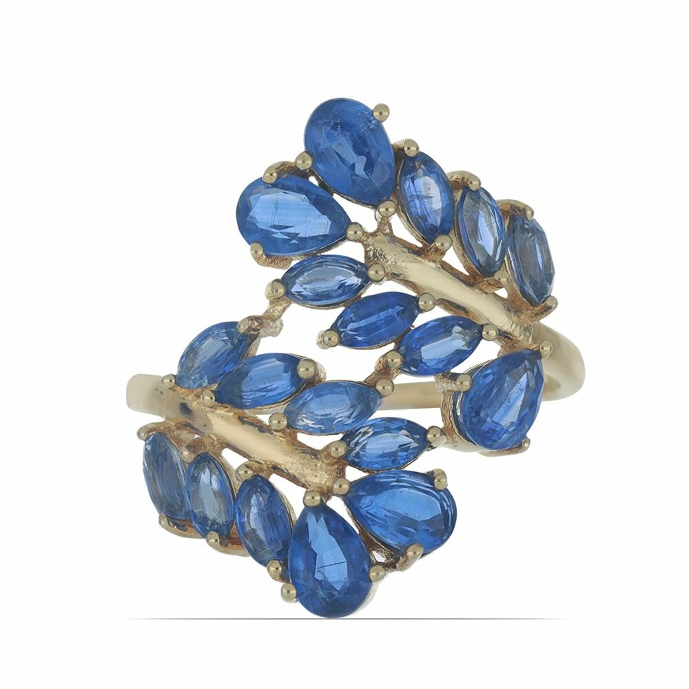 Кольцо, серебро, 925 проба, кианит