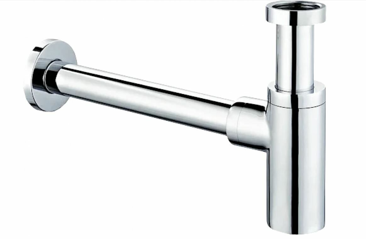 Сифон для раковины "Цилиндр" KorDi KD A186 хромированный.