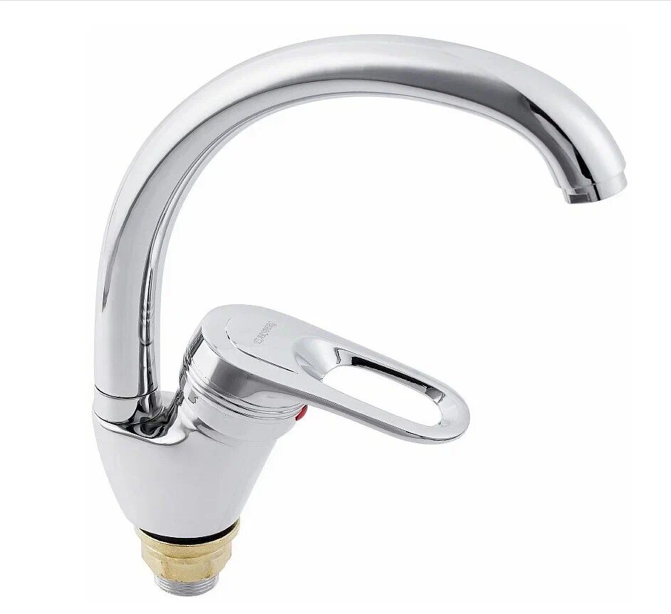 Смеситель для кухни TSARSBERG, TSB-750-1208, силумин, хром, поворотный излив