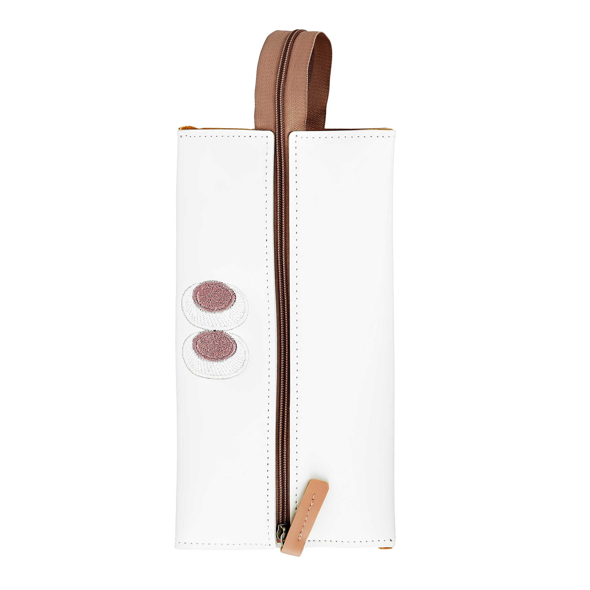 Пенал FUN белый, из искусственной кожи, без наполнения, 1 шт