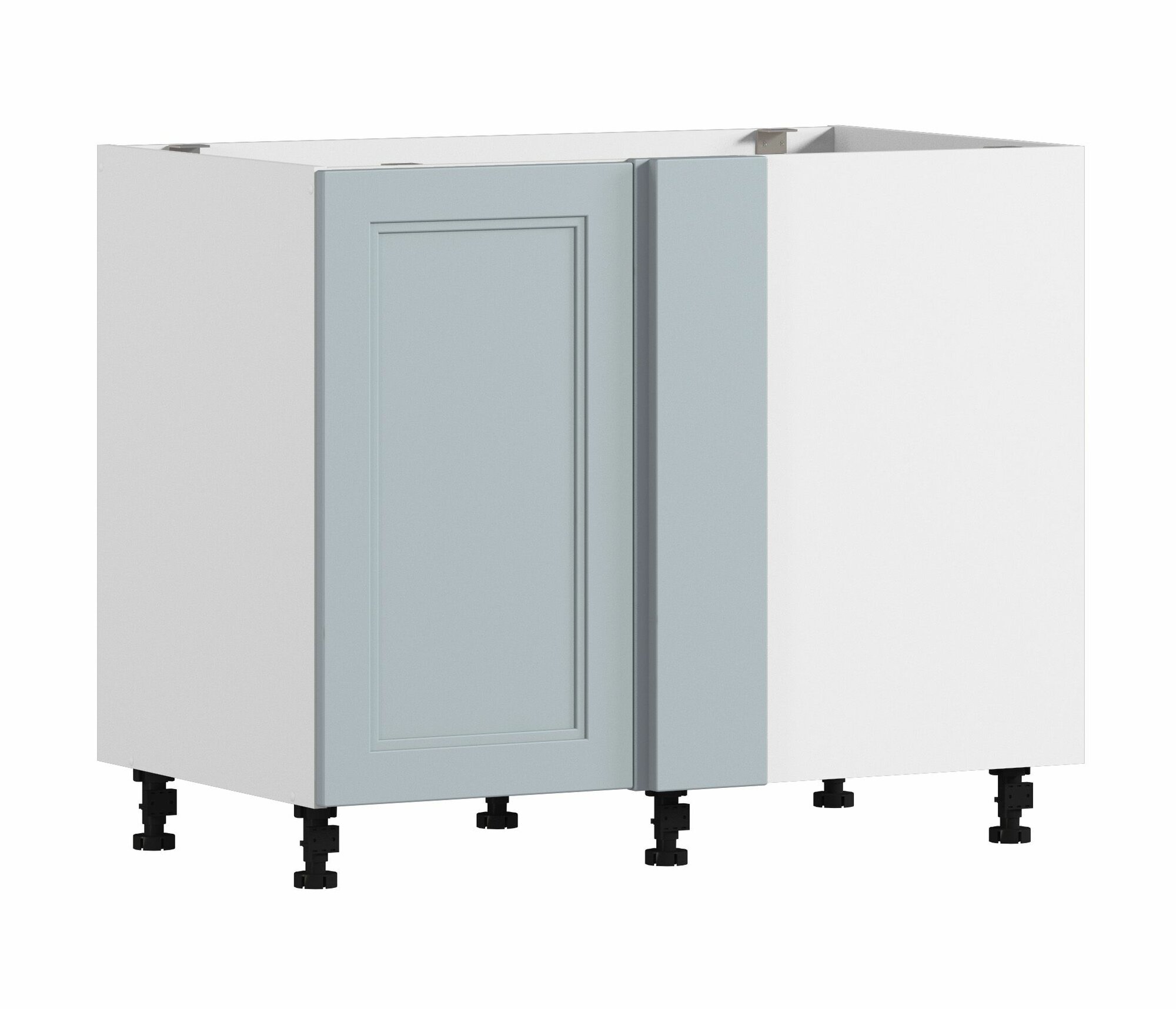 Кухонный модуль напольная тумба столплит Регина РСП/1-100 приставная, ЛДСП, Белый/МДФ MODERN Серый, 105х56х82 см