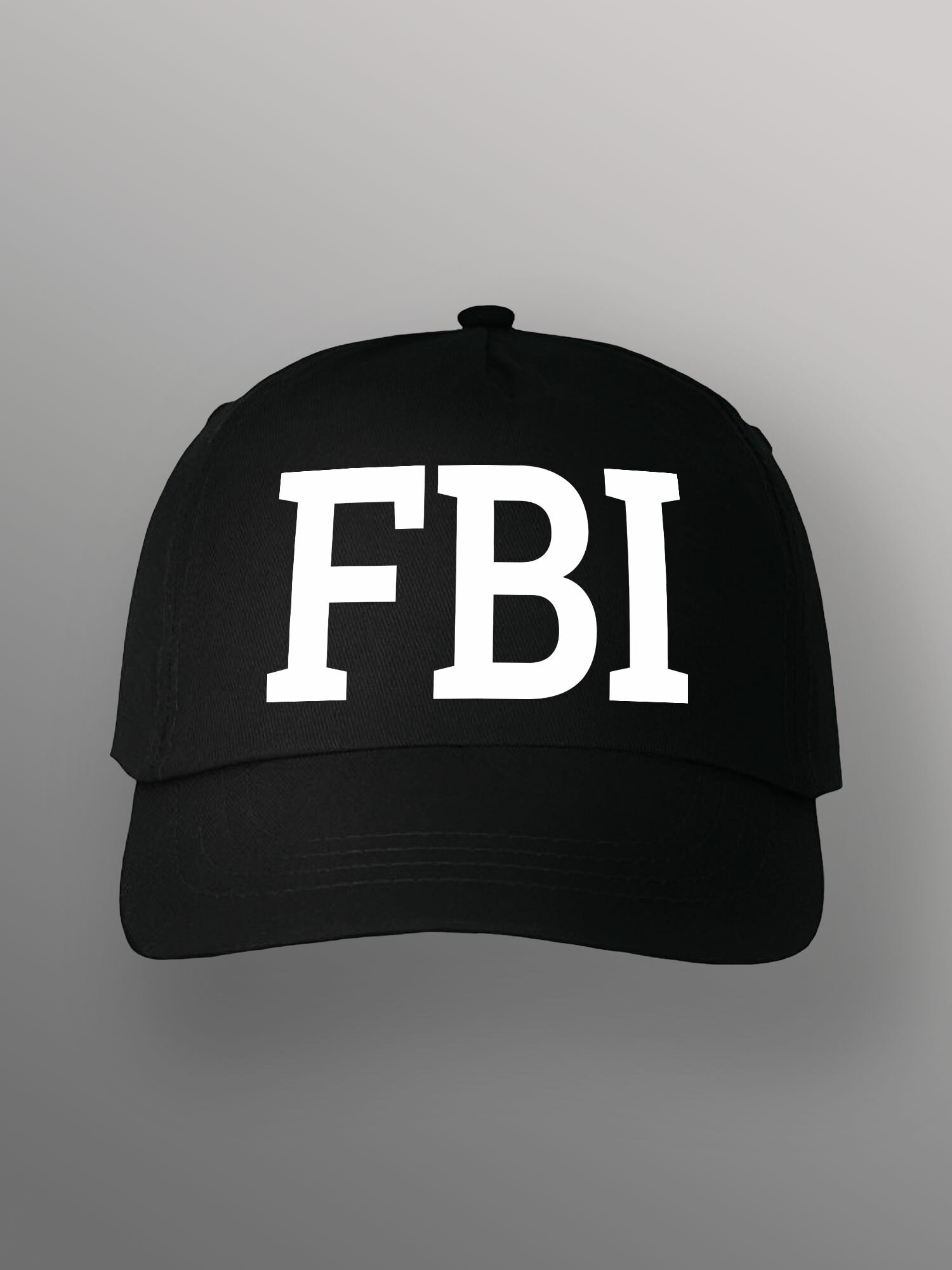 Бейсболка Top Fun FBI для мужчин и женщин, размер 56-58, черный — фото 1