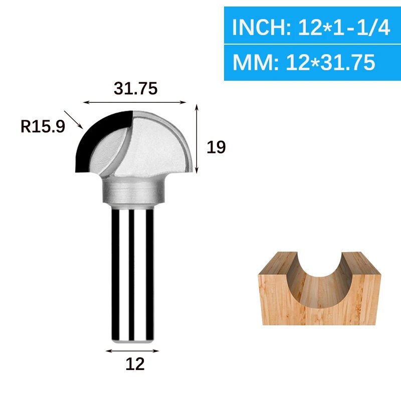Vsharp Алмазная круглая фреза для МДФ 12x31.75