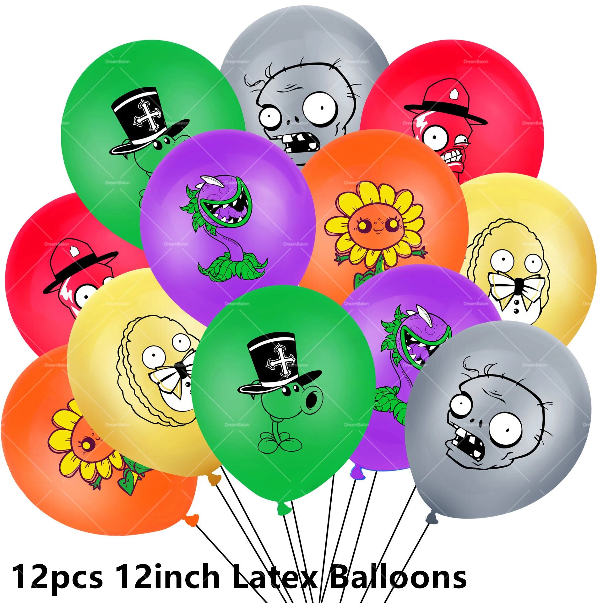 Набор фольгированных латексных шаров Game Plants vs. Zombies, тема PVZ, топпер для торта, товары для вечеринок, баннер с днем рождения, украшения, игрушки для детей