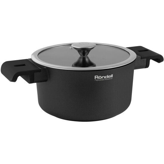 Кастрюля Rondell Modern RDA-1727 4.4л. d=24см с крышкой, черный