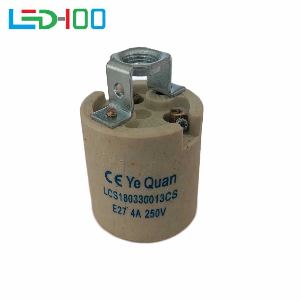 Новый керамический держатель лампы E27, осветительный патрон, аксессуар, винтовая крышка, адаптер, конвертер для винтажной лампы Эдисона в стиле ретро