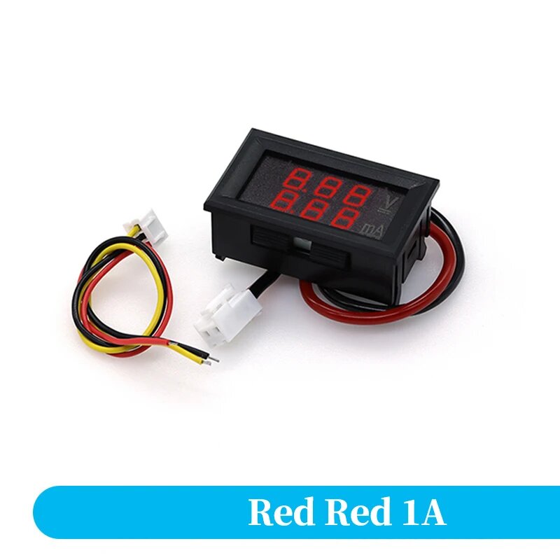 Цифровой вольтметр-амперметр Stlxy DC0-100V 50A/100A синий 1PCS, 1A Red Red