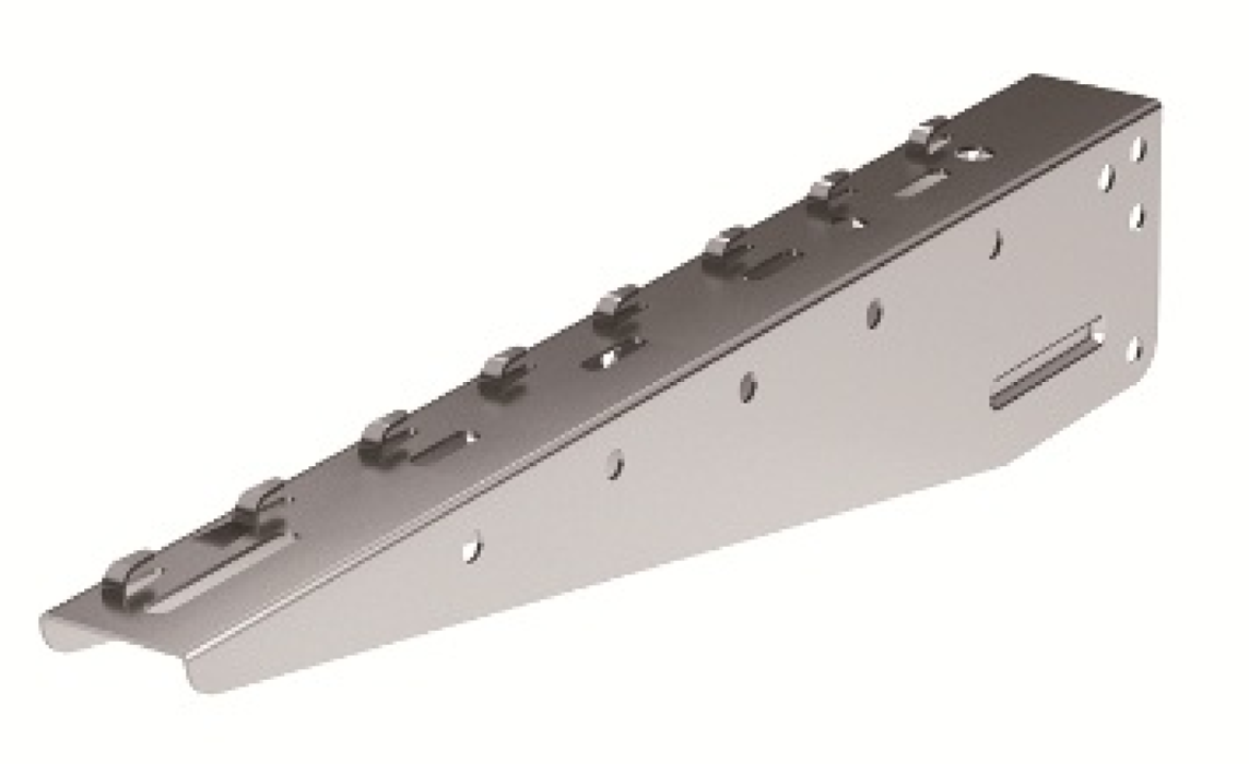 Консоль для кабельных лотков DKC / ДКС BM FC34182 для безвинтового монтажа, толщина металла 1.5мм, длина основания 200мм / крепеж