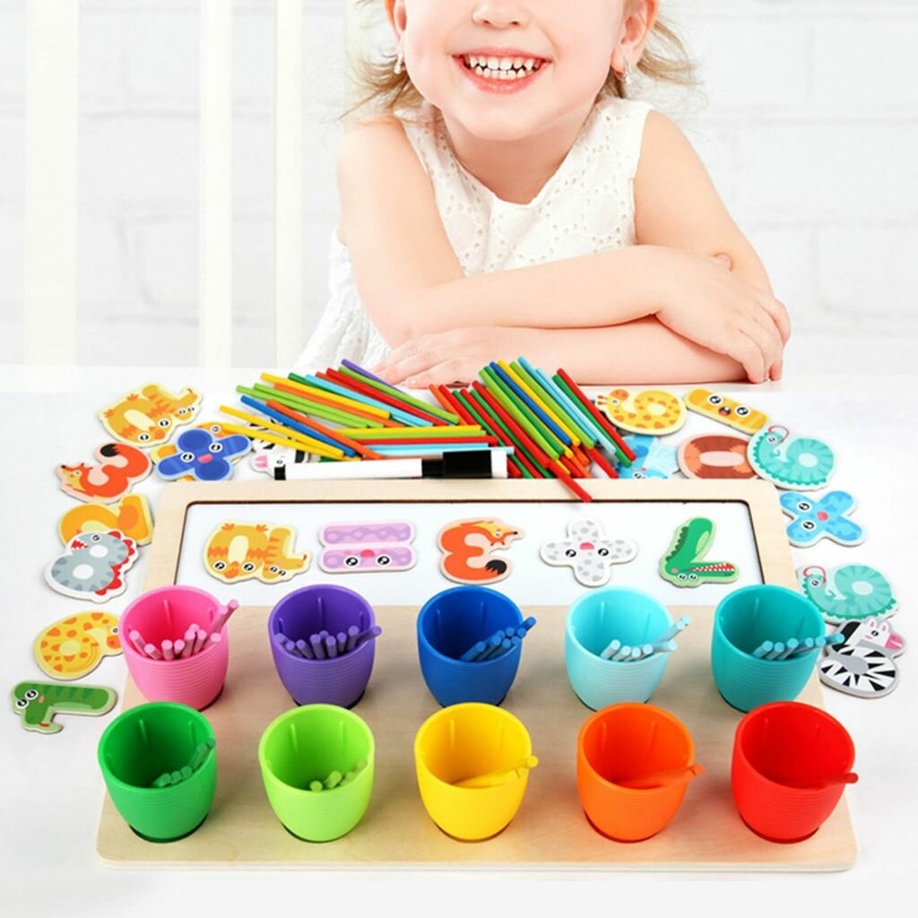 Игрушка подбора цветов для мальчиков и девочек 2, 3 лет, образовательный номер малышей, распознавание математики