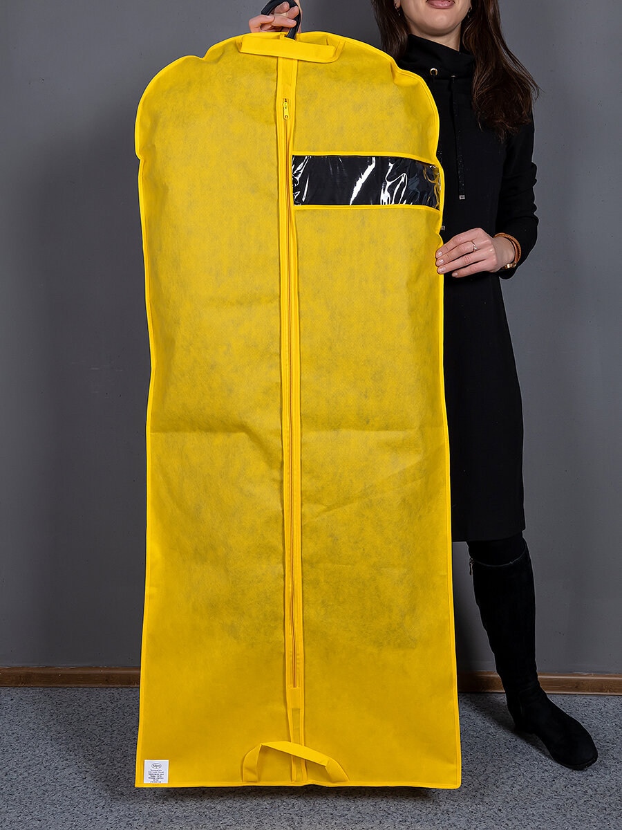 Чехол для одежды, хранение вещей, с ручками и прозрачным окном из спанбонда