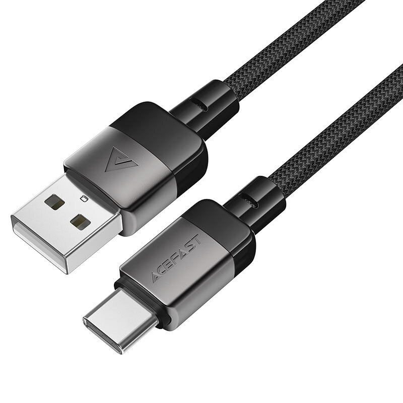Кабель ACEFAST C9-04, USB-C, USB-A, 1.2 м, чёрная оплётка