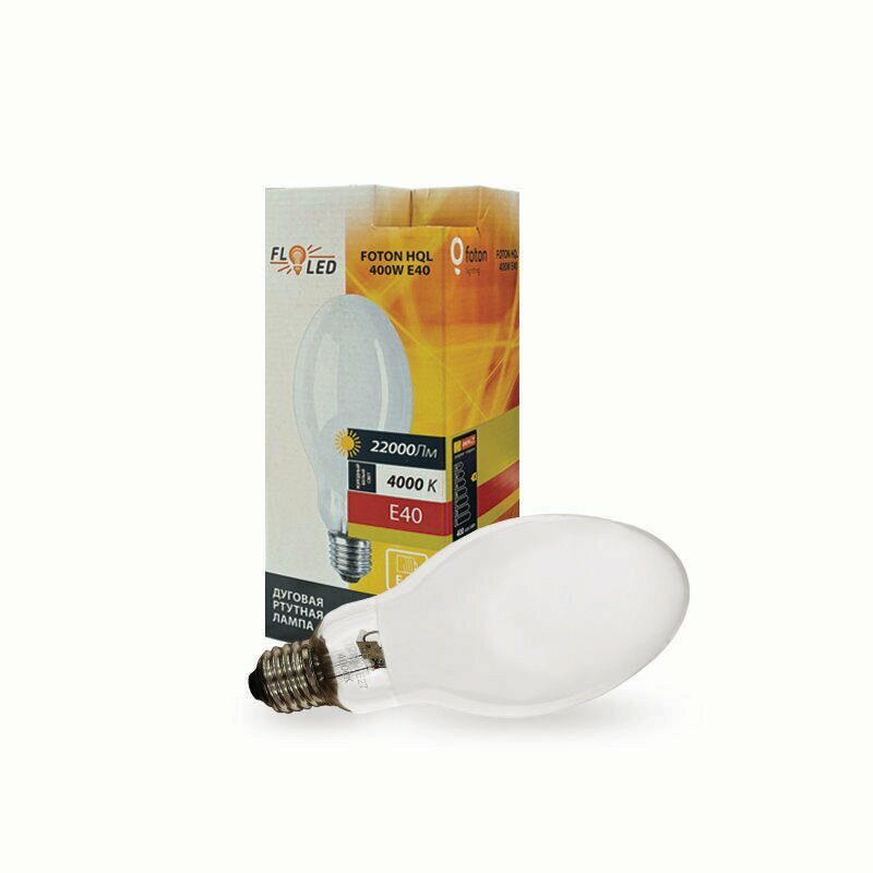 1шт/уп. Лампа Ртутная 400Вт E40 220-240В 22000Лм 4000К Свет Дневной белый 272х115мм Foton Lighting, уп. 1шт