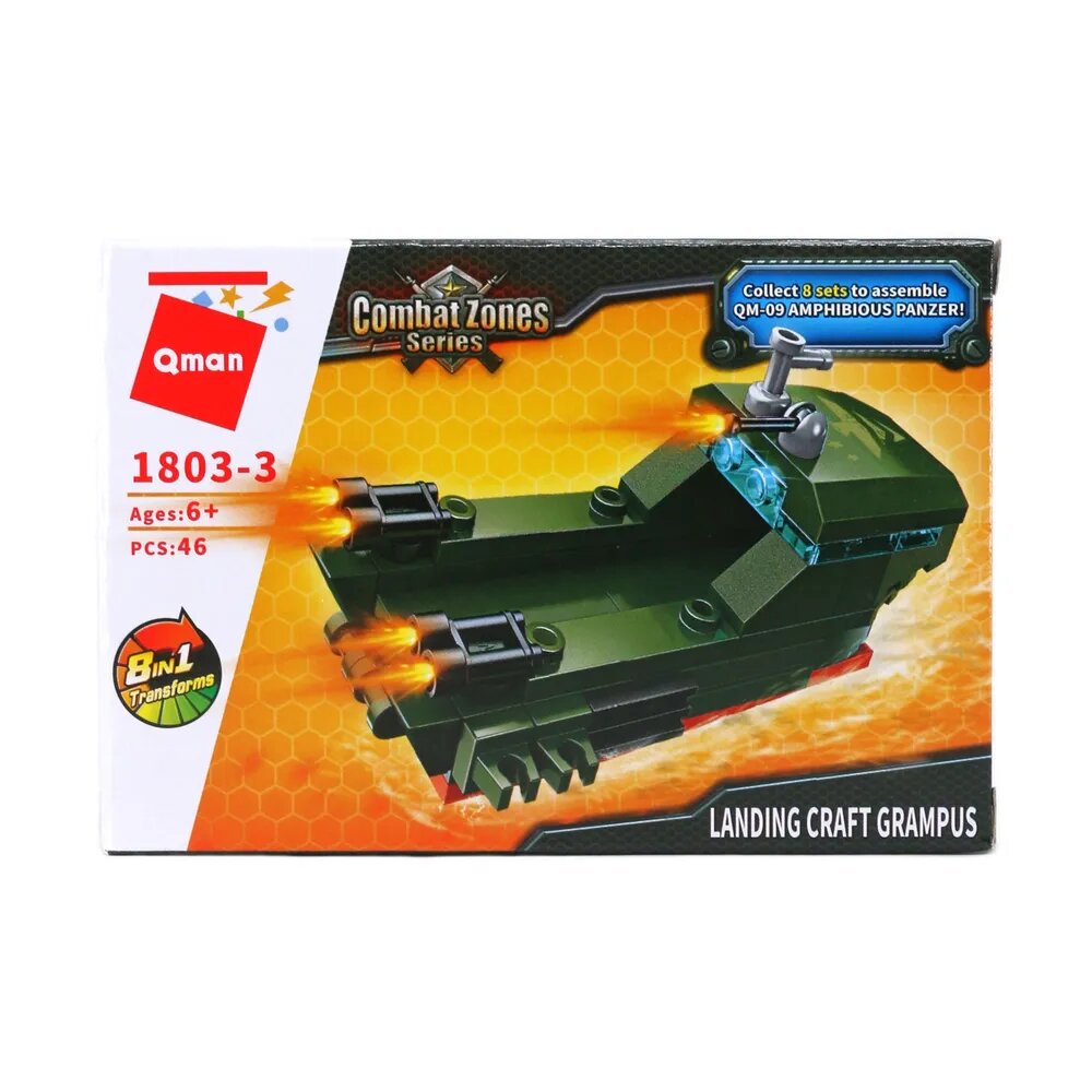 Конструктор Qman Корабль QM-09 1803-3 6+