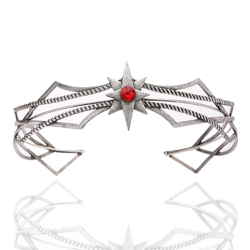 Золотая диадема с цирконами George Black Silver Red