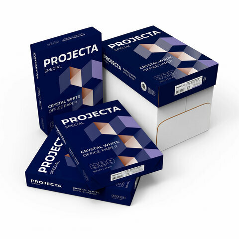 Бумага офисная А4, 80 г/м2, 500 л, марка В, PROJECTA SPECIAL, 153% (CIE) 5 шт.