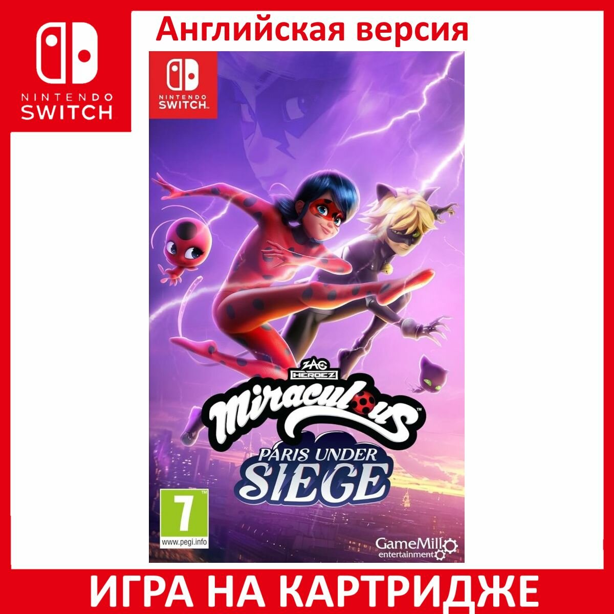Игра Miraculous Paris Under Siege Switch Картридж на Nintendo Switch Английская версия