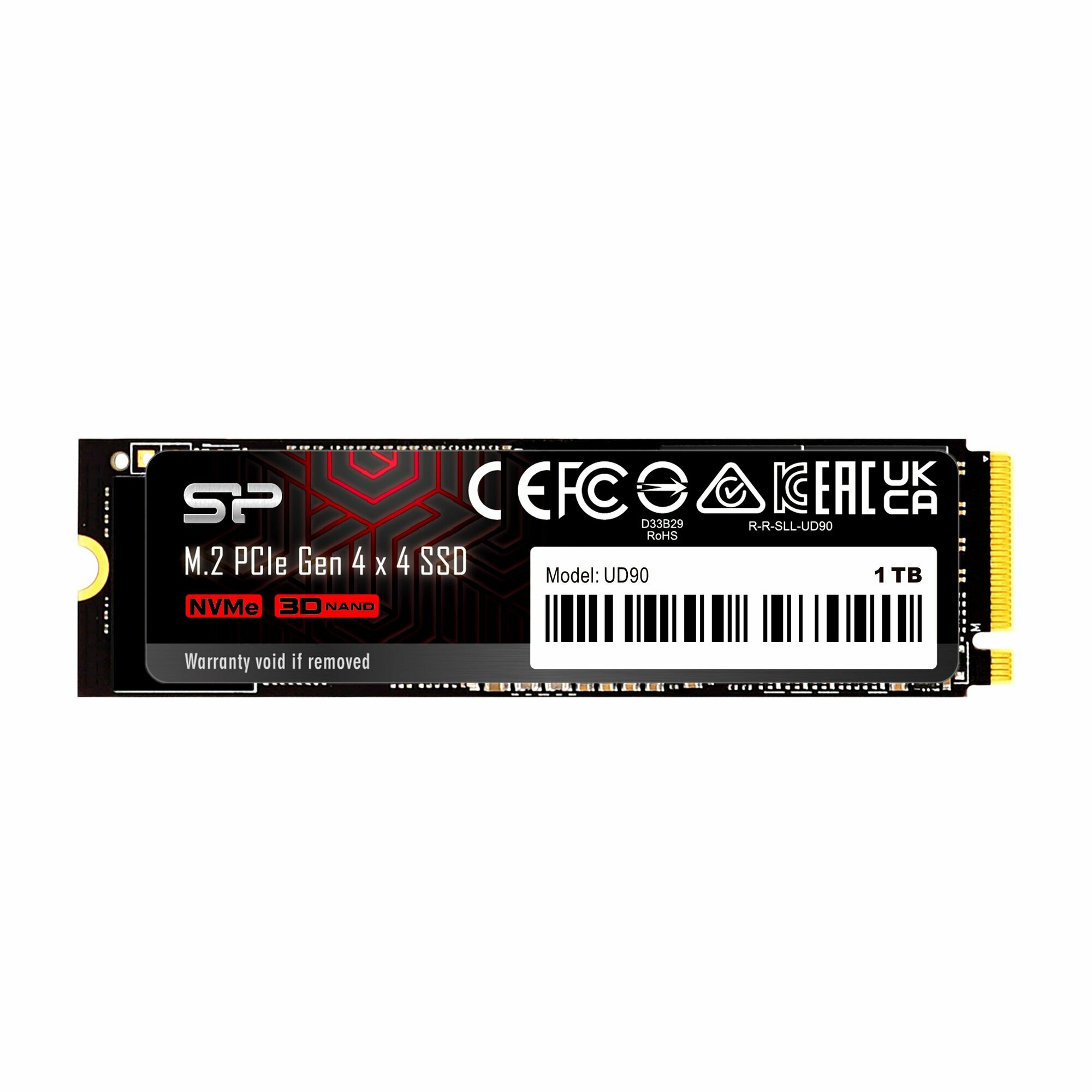 Silicon Power 1 ТБ Внутренний SSD-диск UD90 M.2 PCI-E 4.0, M.2, PCI-E 4.0 (SP01KGBP44UD9005)