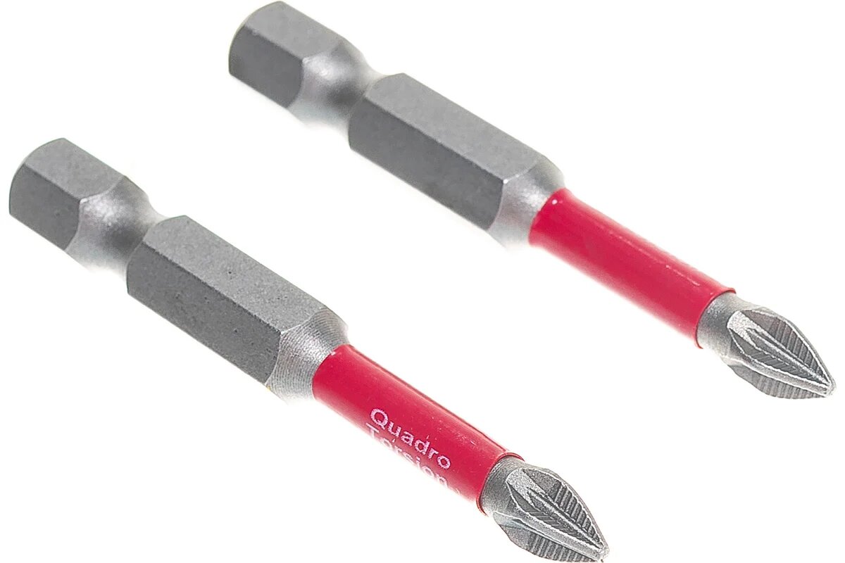 Quadro Torsion 420150-2 бит PZ1 50 мм 1/4 дюйма, набор 2 шт для шуруповёртов универсальный