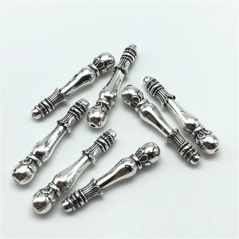 10 шт. мусульманский мисбаха tasbih металлические аксессуары для изготовления ювелирных изделий «сделай сам» четки молитвенные бусины соединители для браслетов 02 silver