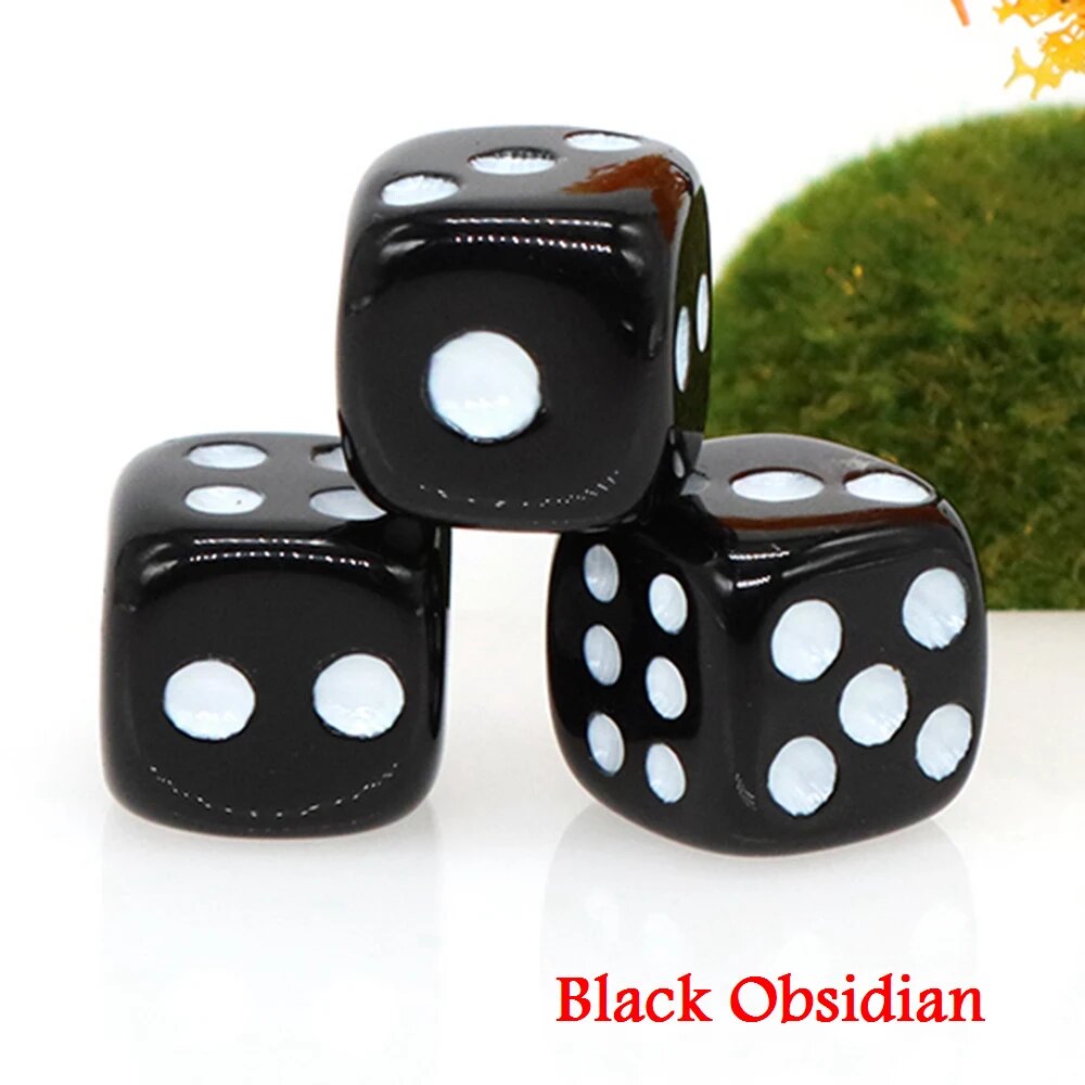 Черные игральные кости Black Obsidian, 20PC