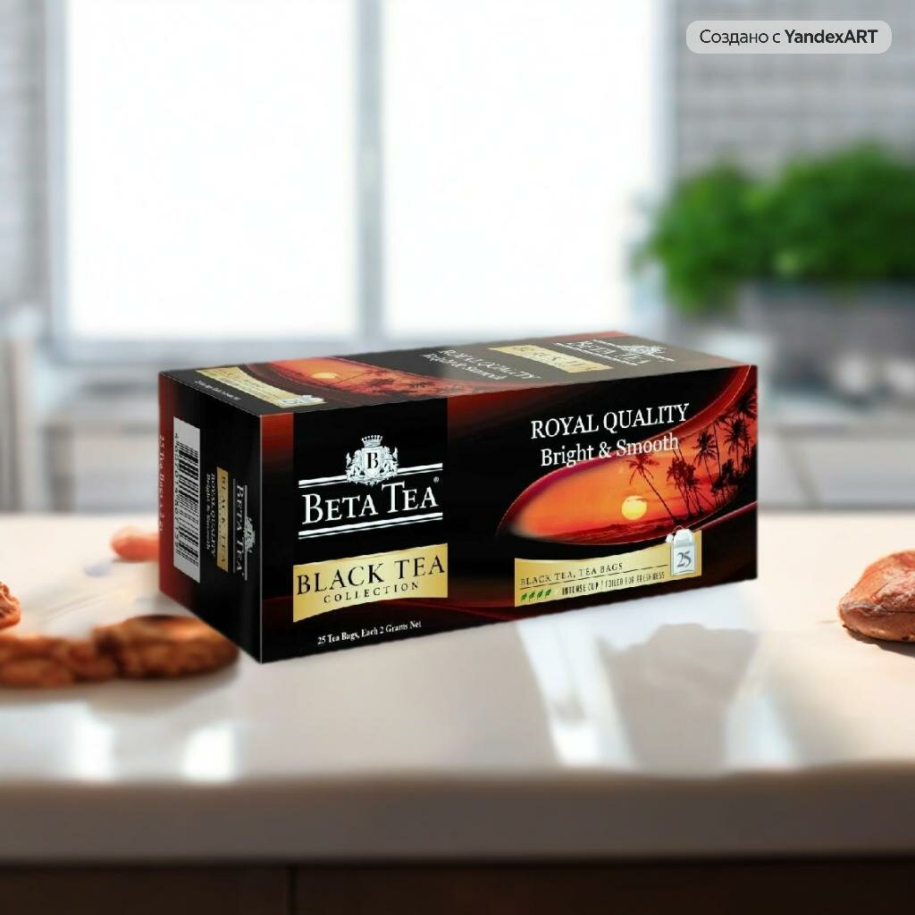 Beta Tea Чай черный Королевское качество, 25 пакетиков по 1,5 г