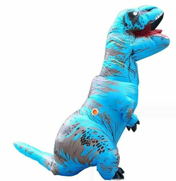 Надувной ростовой костюм динозавра 150-190см красный