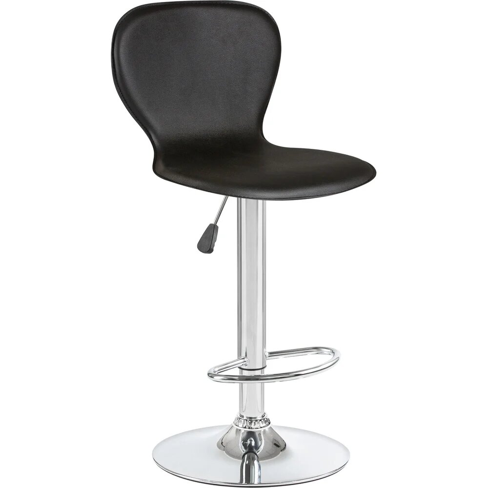 Барный стул DOBRIN ELISA цвет сиденья черный, цвет основания хром LM-2640_CH-M_EL-black, 107 см