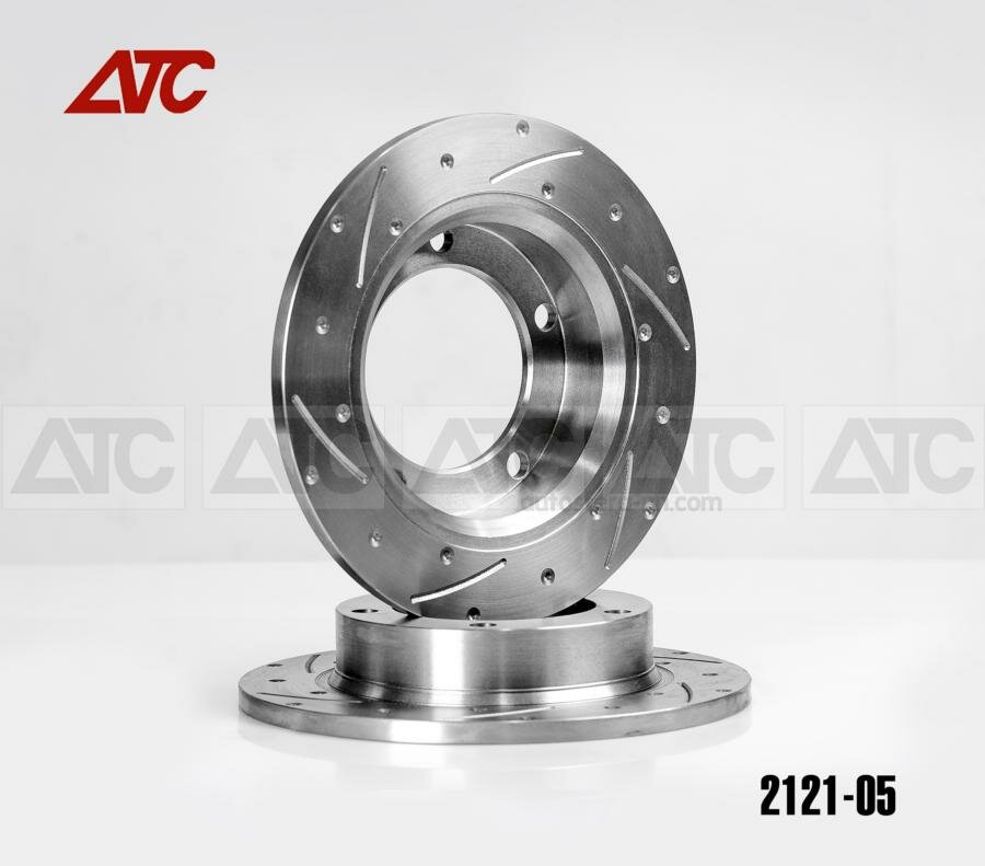 АТС 212105 Тормозной диск АТС-SPORT- не вентилируемый (направленные по движению канавки 6 шт, плюс направленн