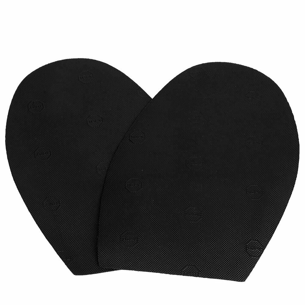 1 pair Shoes Repair Rubber Soles Wear resistant Heels Anti Slip Outsoles (Black)